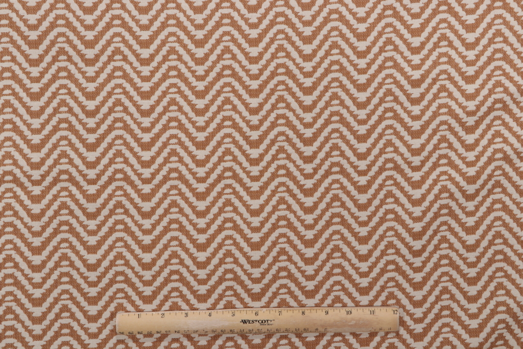 2 Yards Chevron Upholstery Fabric in Harvest
