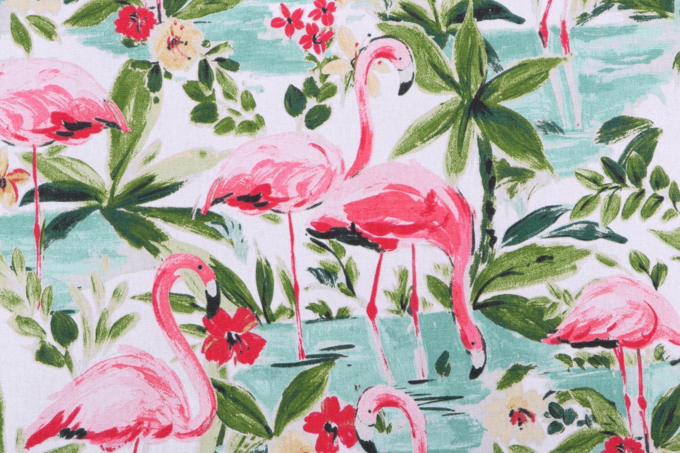 Waverly Floridian Flaming Printed Cotton Drapery Fabric in In Bloom