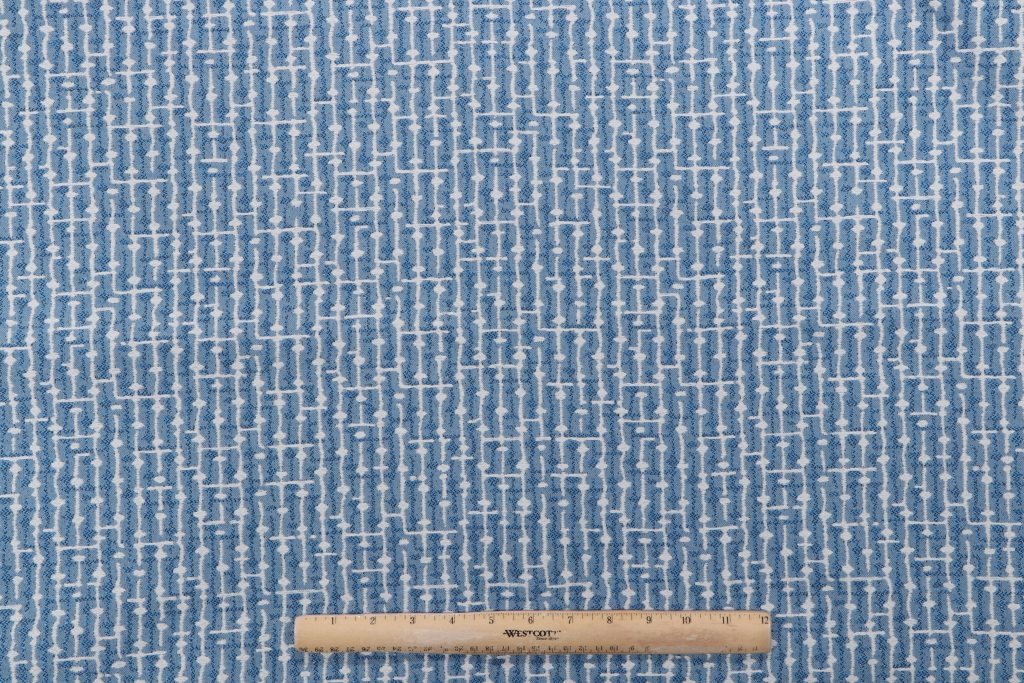 2 Yards Phifer Woven Olefin Outdoor Fabric in Blue Maze