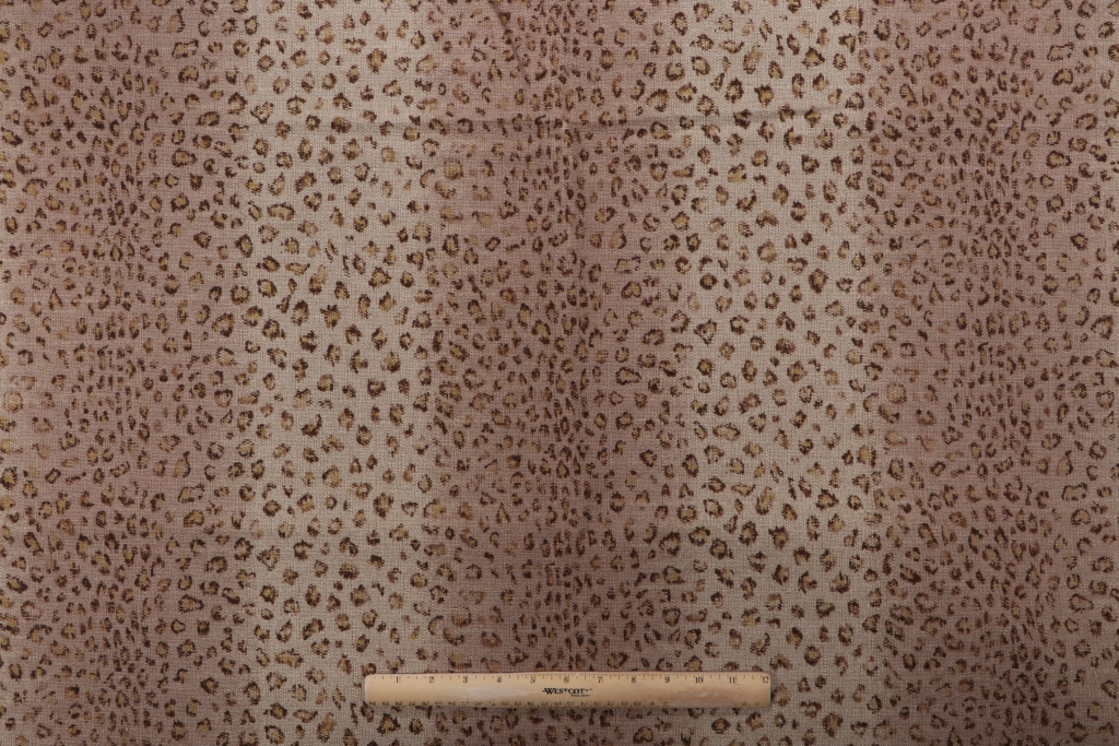 1.75 Yards Ralph Lauren Leopard Print Printed Drapery Fabric in Sand