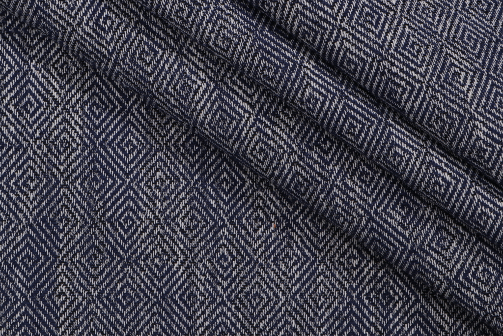 9.1 Yard Diamond Upholstery Fabric in Navy