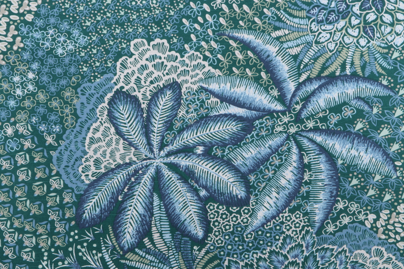 Duralee Ciado Printed Drapery Fabric in Emerald