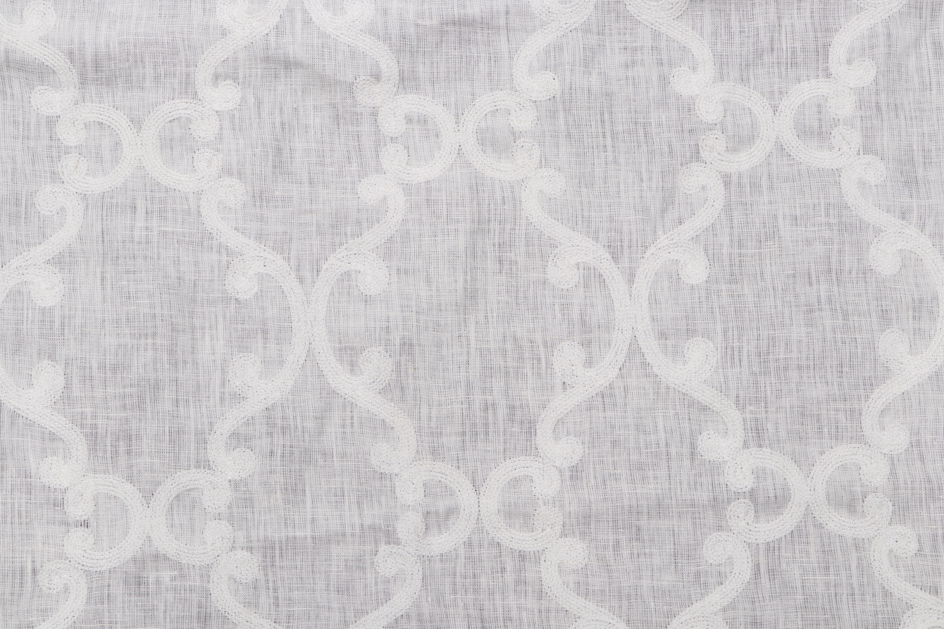 3.38 Yards Thibaut Roselli Trellis AW2560 Embroidered Drapery Fabric in ...