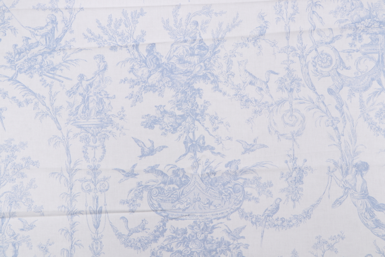 1.13 Yards Thibaut Rockwood Toile F97363 Printed Drapery Fabric in ...