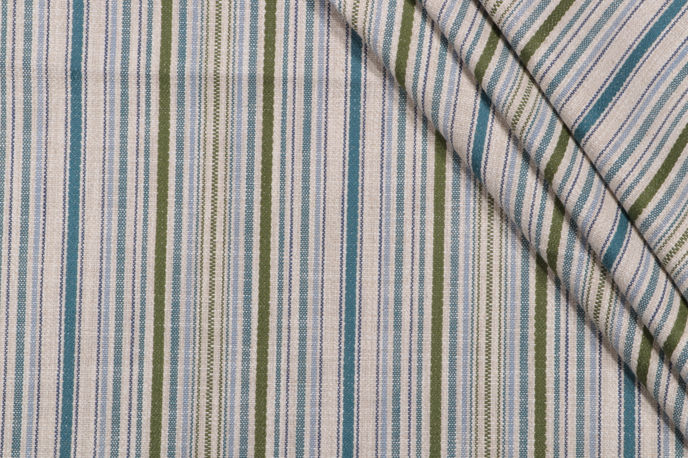 Richloom Linear Woven Stripe Decorator Fabric in Garden Party