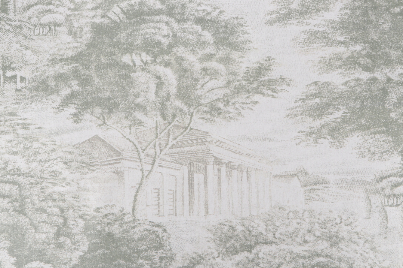 P Kaufmann Yorkshire Dale Toile Printed Cotton Drapery Fabric in Willow