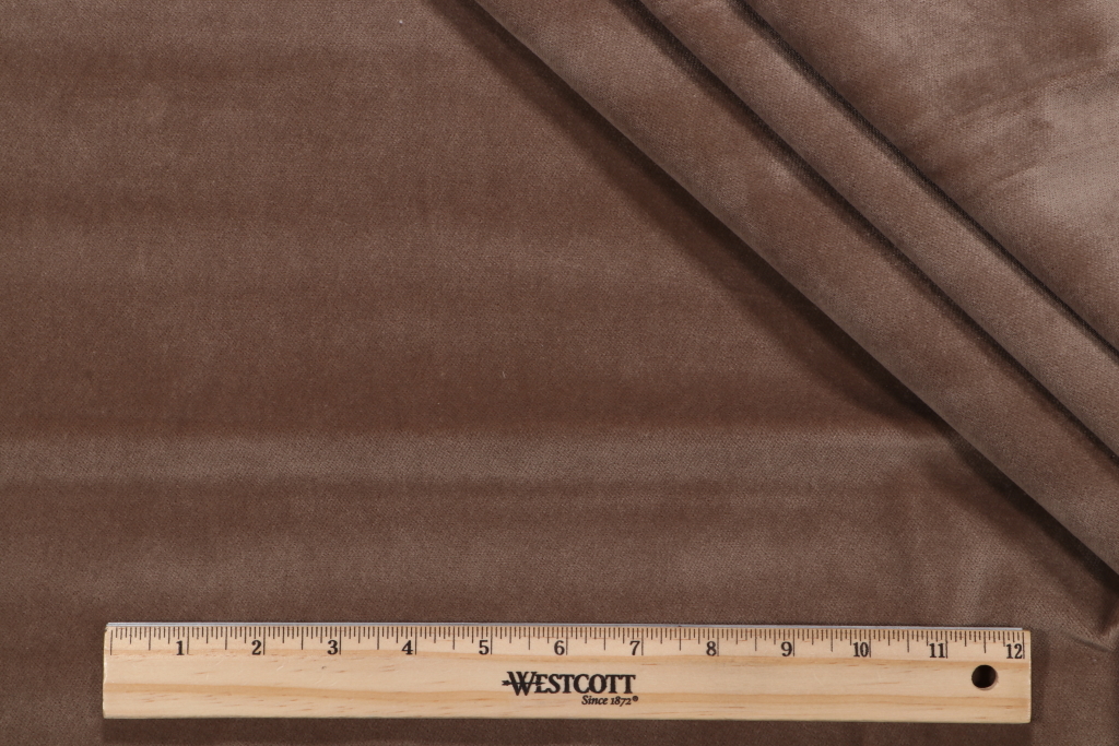 1.13 Yards Banks Velvet Upholstery Fabric in Toffee
