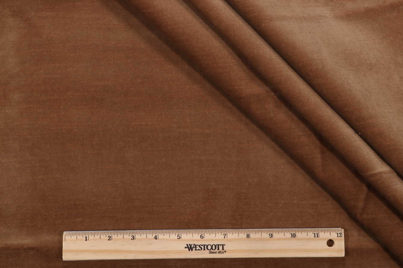 2 Yards Mason Velvet Upholstery Fabric in Camel