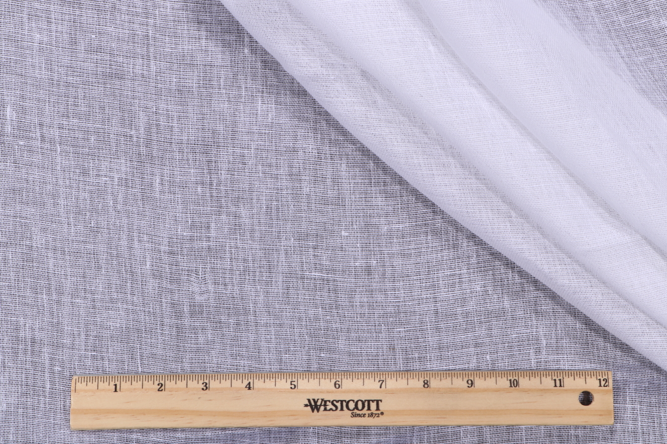 1 Yard Augusta Scrim Sheer Drapery Fabric in White