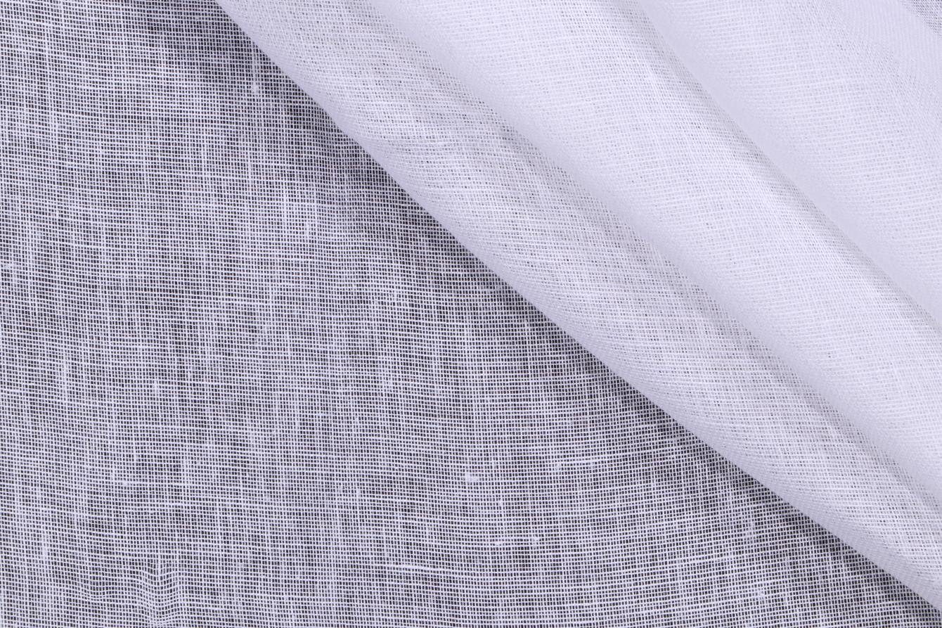 1 Yard Augusta Scrim Sheer Drapery Fabric in White