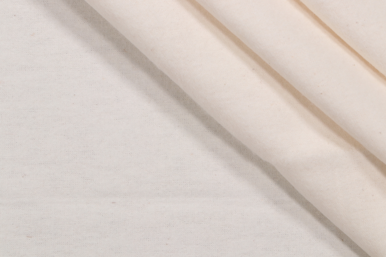 1 Yard Brushed Cotton Drapery Interlining Fabric in Natural