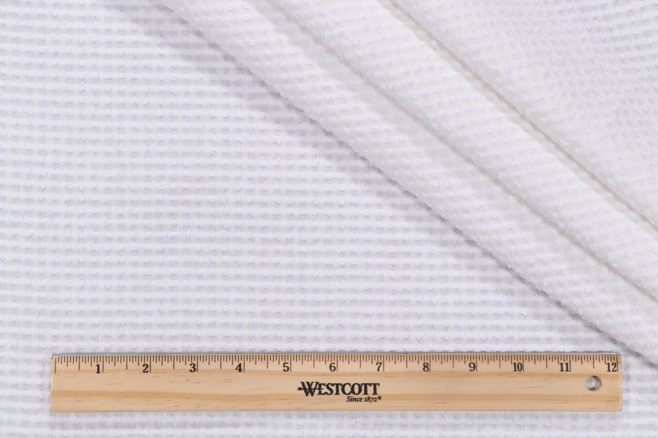 12 Yards Crypton Himalaya High Performance Woven Upholstery Fabric in White
