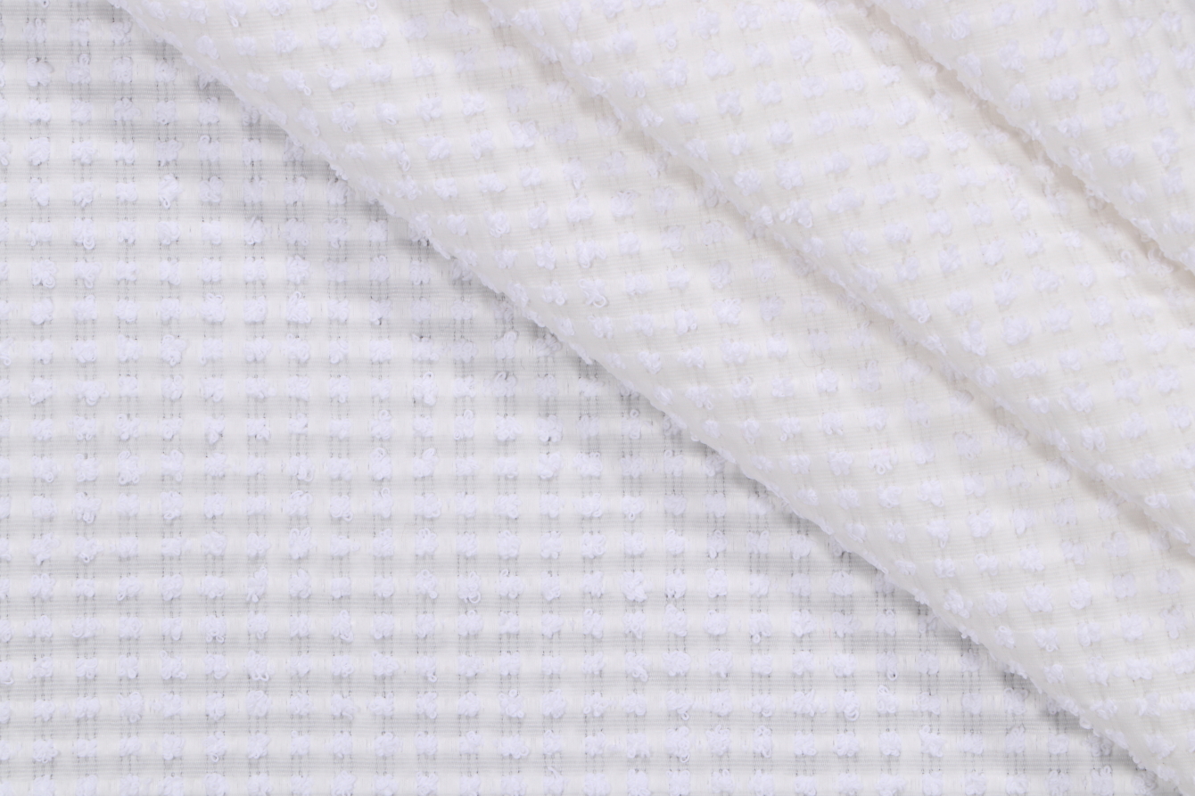 12 Yards Crypton Himalaya High Performance Woven Upholstery Fabric in White