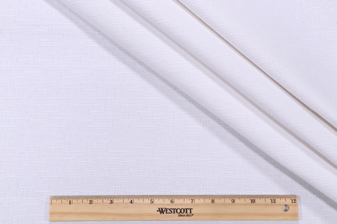10 Yards Crypton Allie High Performance Woven Upholstery Fabric in White
