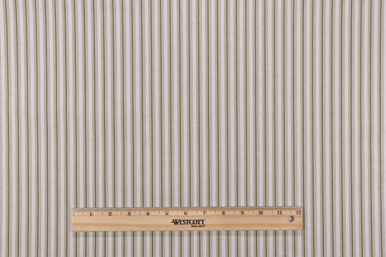 Magnolia Home Cottage Stripe Printed Cotton Drapery Fabric in Jungle