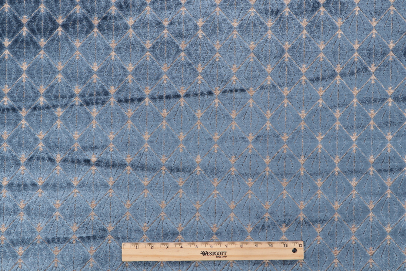 4 Yards Doyle Velvet Upholstery Fabric in Cornflower