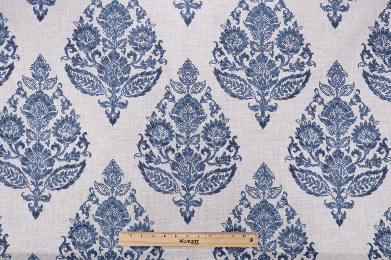 Jennifer Adams Lydia Printed Cotton Blend Drapery Fabric in 519-Antique ...