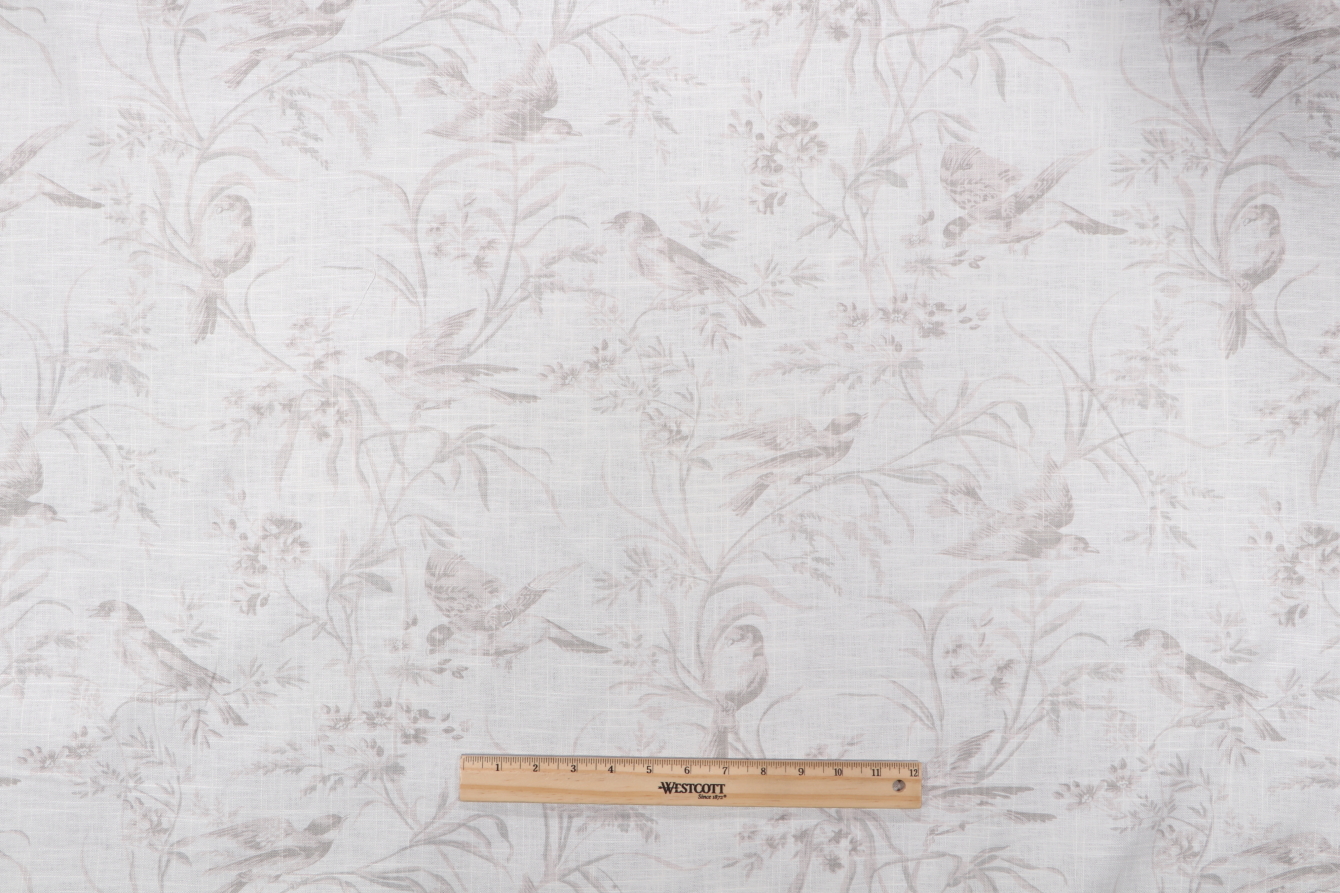 Fabricut French General Aviary Toile Printed Linen Blend Drapery Fabric ...