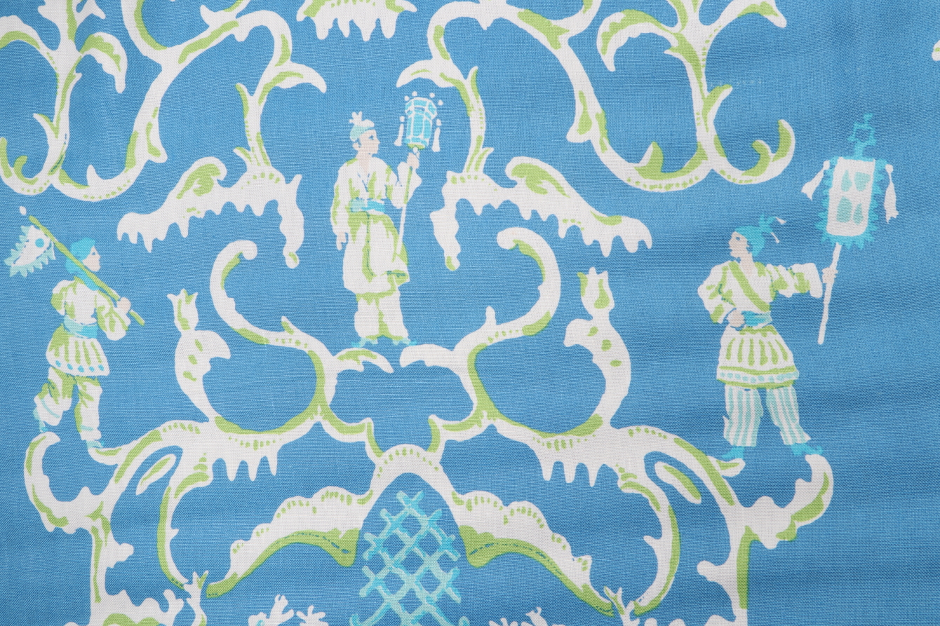 Stroheim and Roman Dana Gibson Folly Printed Linen Toile Drapery Fabric ...
