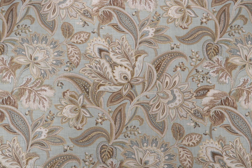 2.25 Yards Mill Creek Valdosta-Cliffside Printed Linen Blend Drapery ...