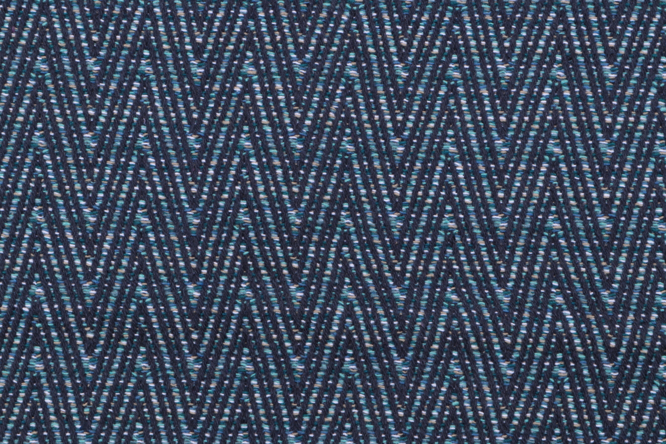 1 Yard Emery Woven Upholstery Fabric in Blue