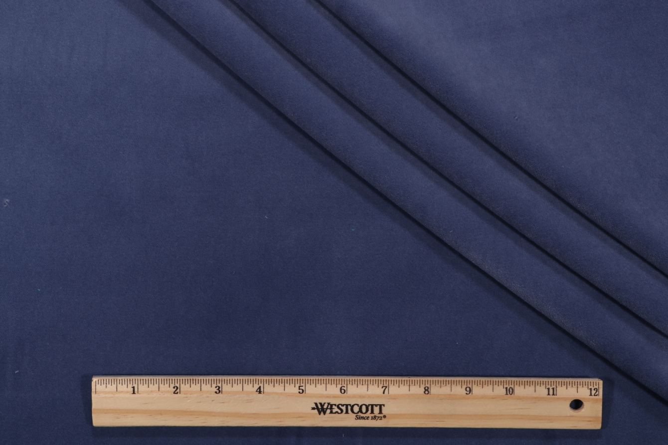 1 Yards P Kaufmann Obsession Velvet Upholstery Fabric in Galaxy Blue