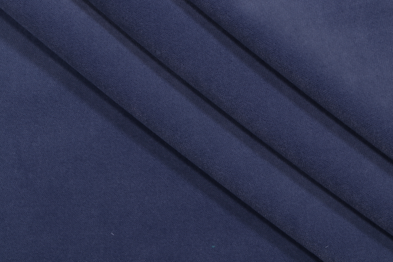 1 Yards P Kaufmann Obsession Velvet Upholstery Fabric in Galaxy Blue