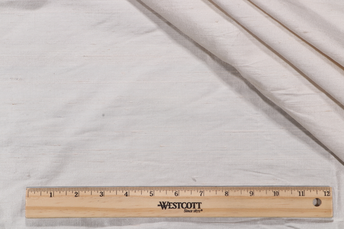 7 Yards Savelli Silk Decorator Fabric in Alabaster