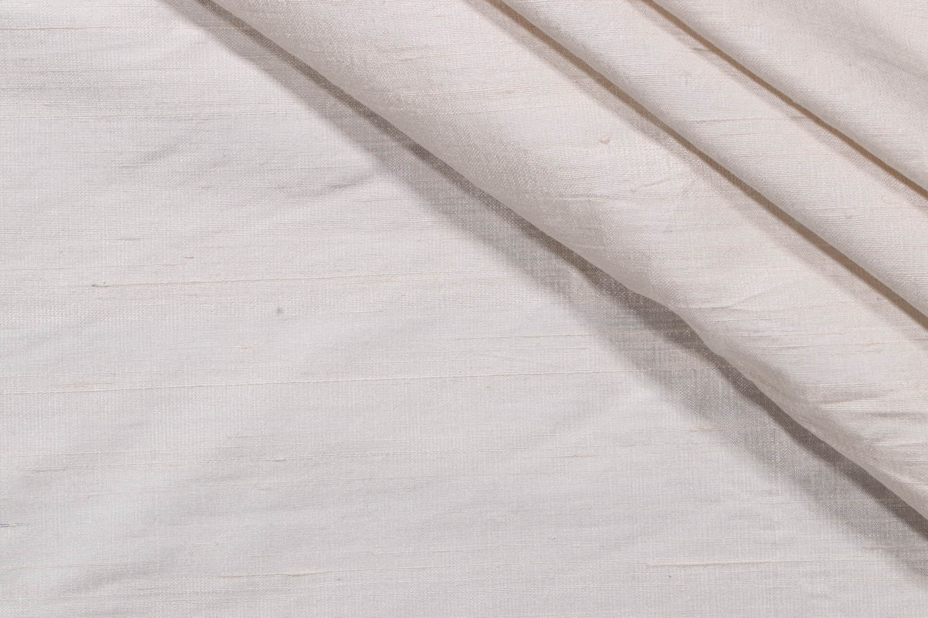 7 Yards Savelli Silk Decorator Fabric in Alabaster