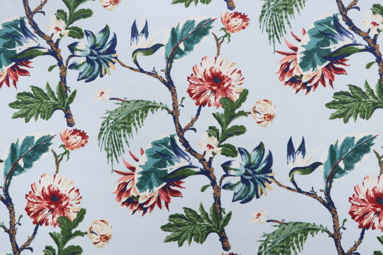 14 Yards Bryant Fabrics Capri Floral Printed Polyester Outdoor Fabric ...