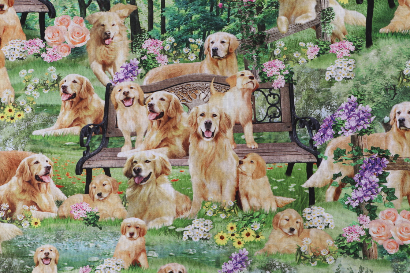 Michael Searle Fabrics of Soho Howl You Doin? - Golden Retriever Park ...