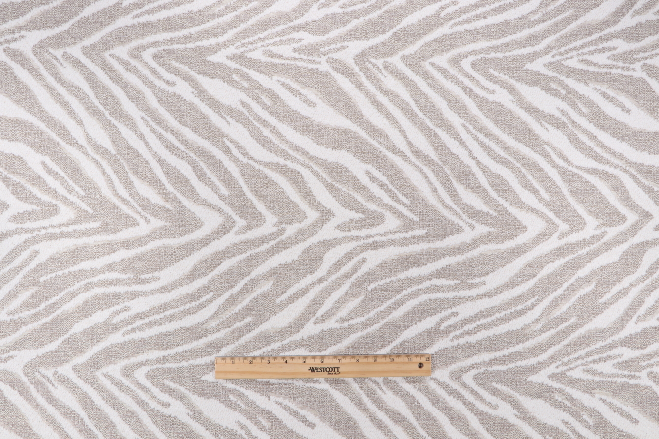 6.63 Yards Zebra Tapestry Upholstery Fabric in Linen