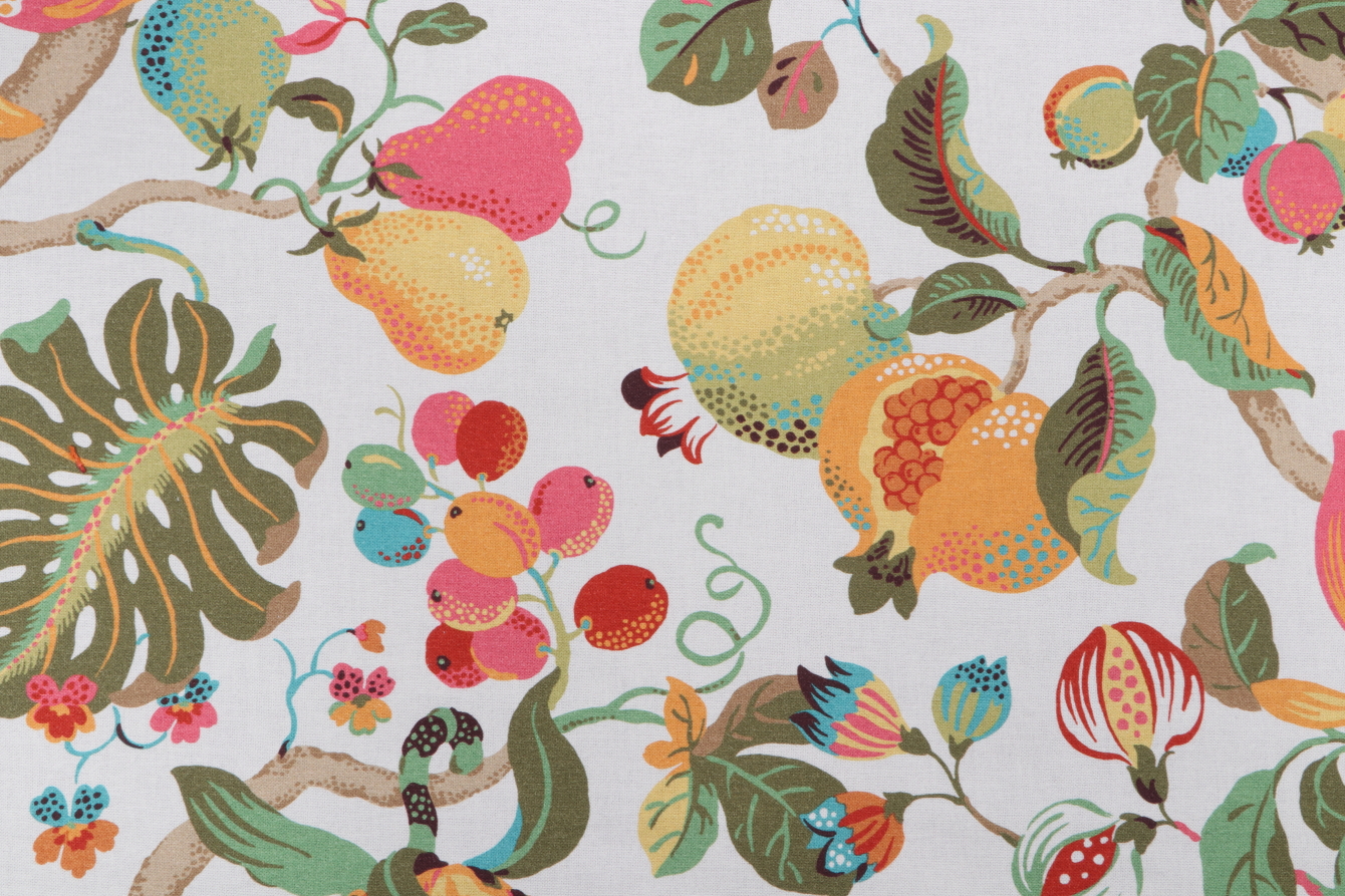 1 Yards P Kaufmann Harmony Printed Cotton Drapery Fabric in Bright Multi