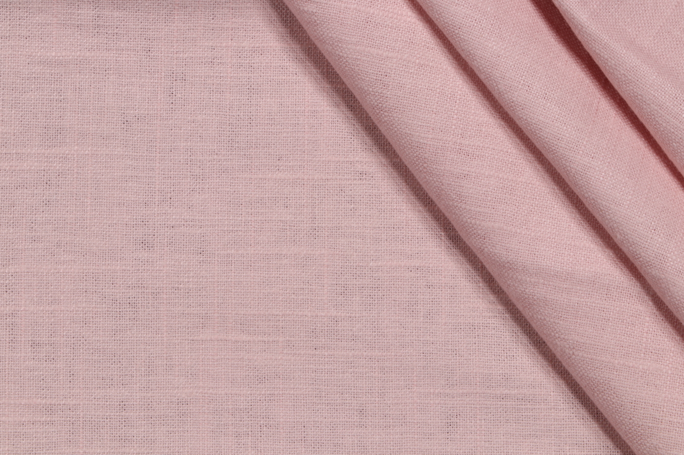 1 Yard Wexford Linen Woven Decorator Fabric in Blush