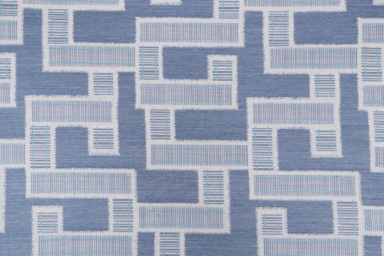 PK Lifestyles Express Track Woven Upholstery Fabric in Azure