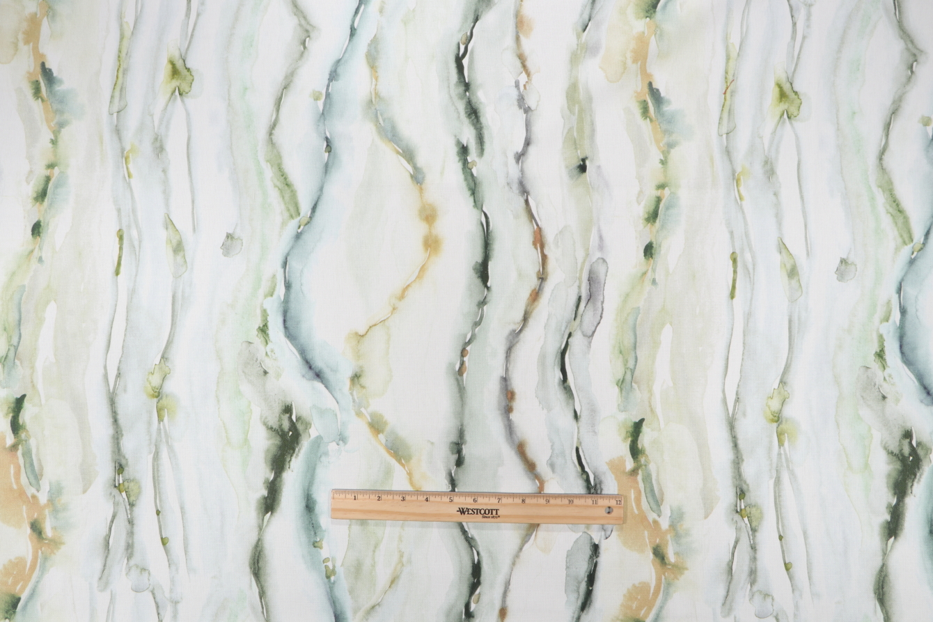 Hamilton Sagano Printed Cotton Drapery Fabric in Jade