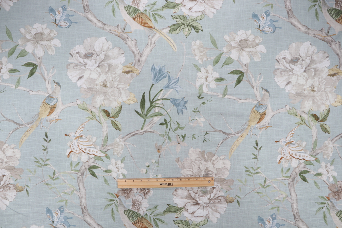 Covington Eliana Printed Cotton Drapery Fabric in 503-Serenity