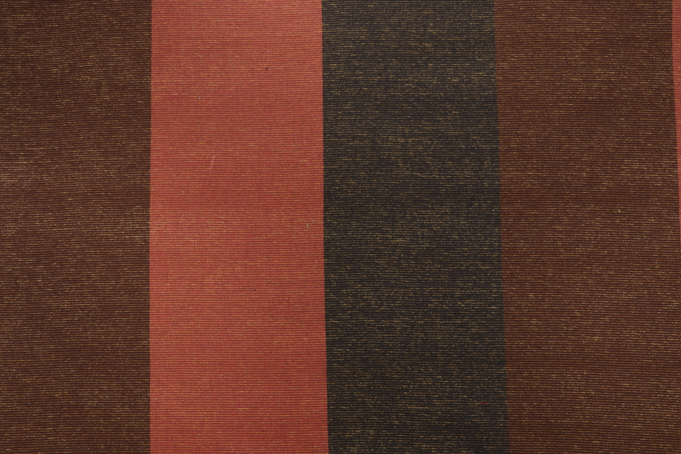 10 Yards Scalamandre Stripe Woven Chenille Upholstery Fabric in Coral/Multi