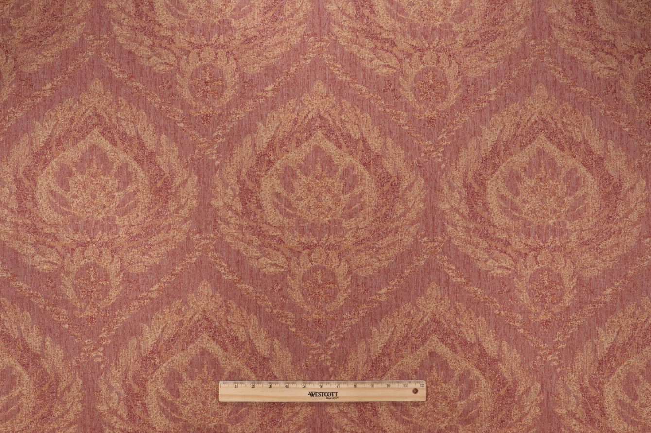 8 Yards Scalamandre Damask Upholstery Fabric in Sunset