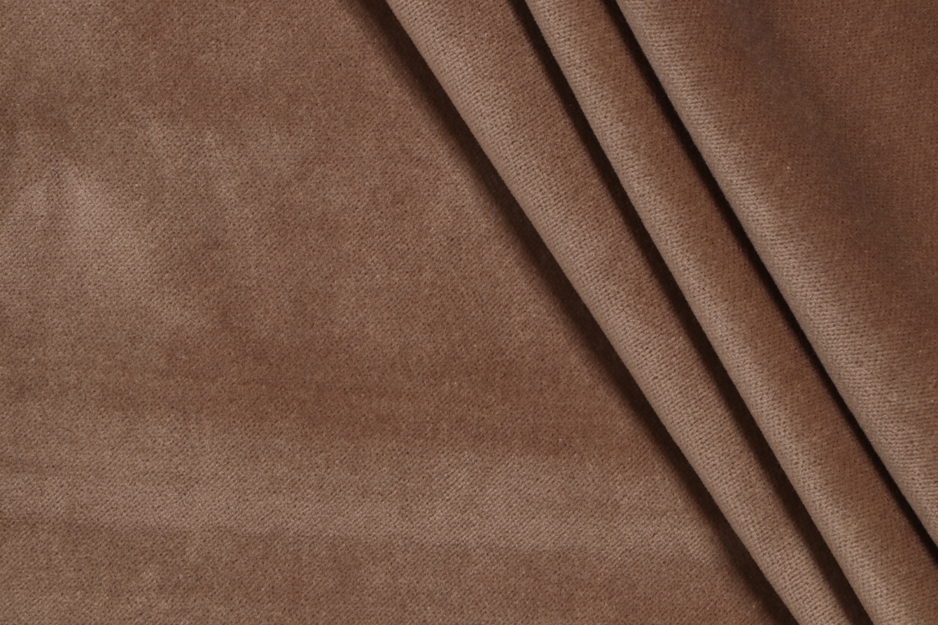 3.5 Yards Banks Velvet Upholstery Fabric in Toffee
