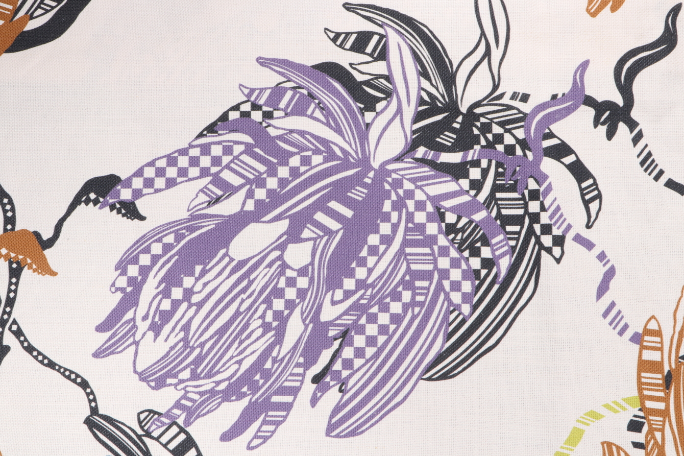 1.88 Yards Scalamandre Floral Printed Drapery Fabric in Multi