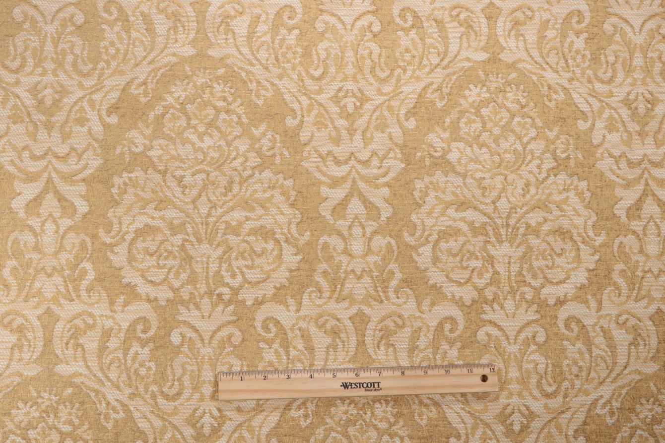 2 Yards Scalamandre Julietta Damask Woven Chenille Upholstery Fabric in ...