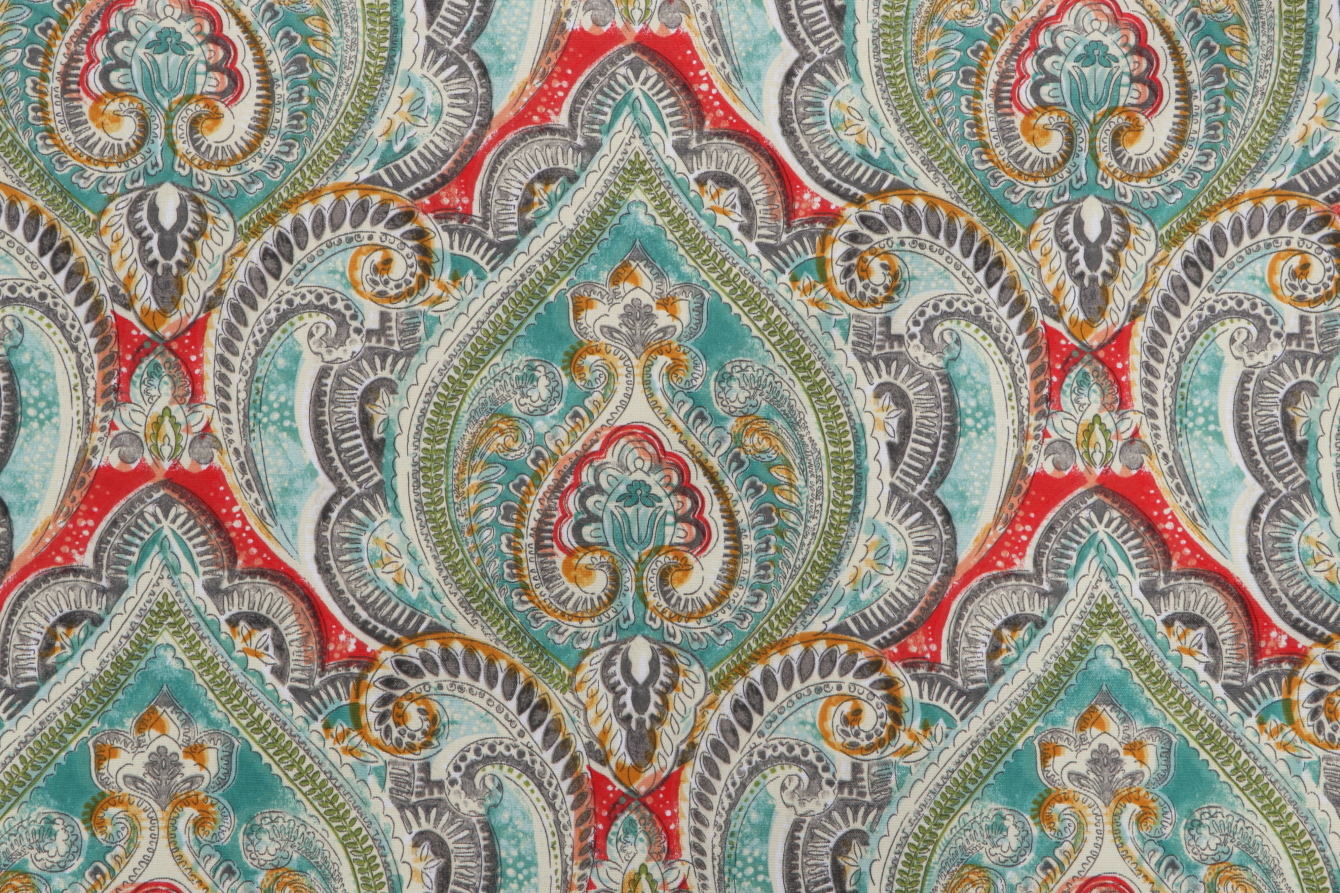 11 Yards Kelly Ripa Home Pretty Witty Printed Polyester Fabric in Reef