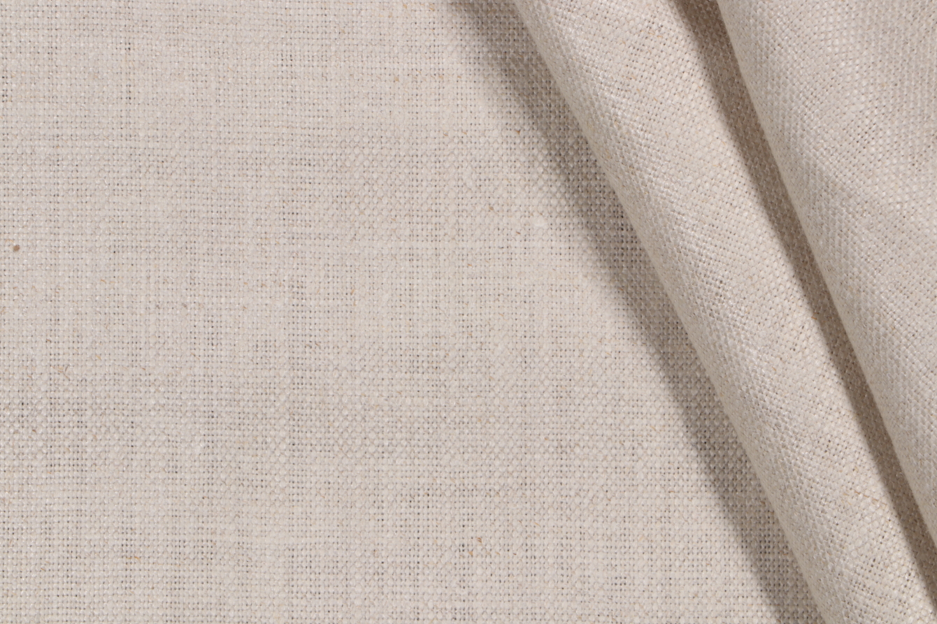 .75 Yards Scalamandre Glazed Linen Decorator Fabric in Natural