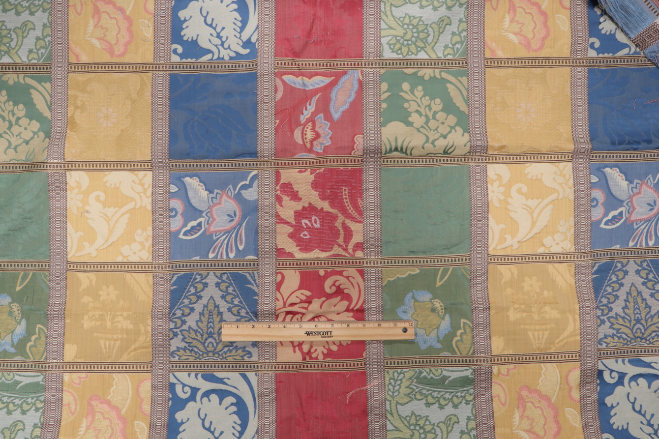 2.25 Yards Scalamandre Damask Upholstery Fabric in Multi