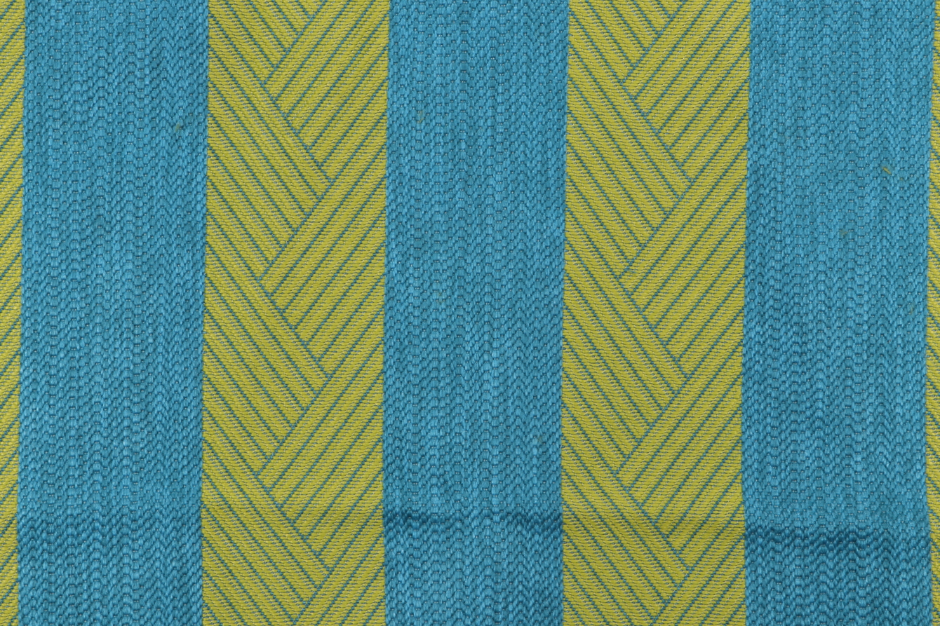 1.25 Yards Crosshatch Stripe Woven Upholstery Fabric in Island