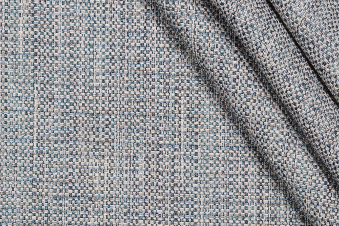 1.13 Yards Richloom Madras Woven Upholstery Fabric in Bluestone
