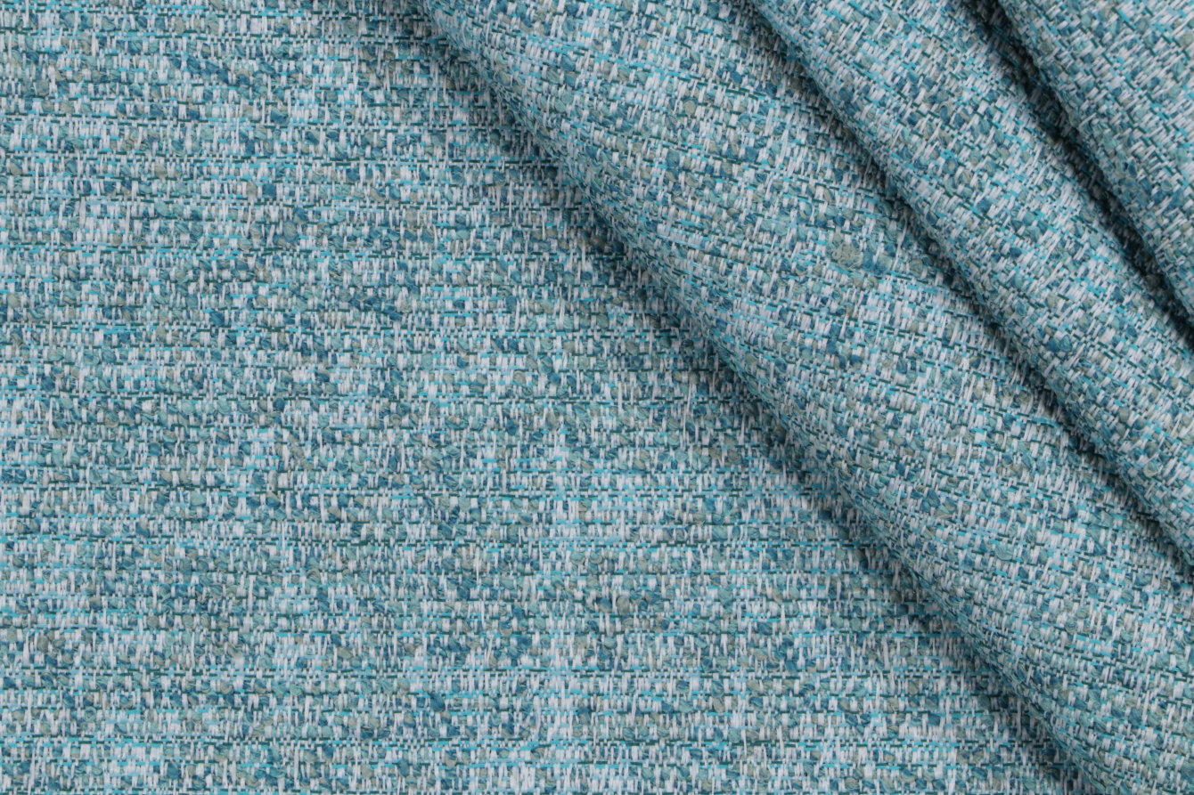 5.13 Yards Pollack Pebble Beach Woven Polyolefin Outdoor Fabric in Surf