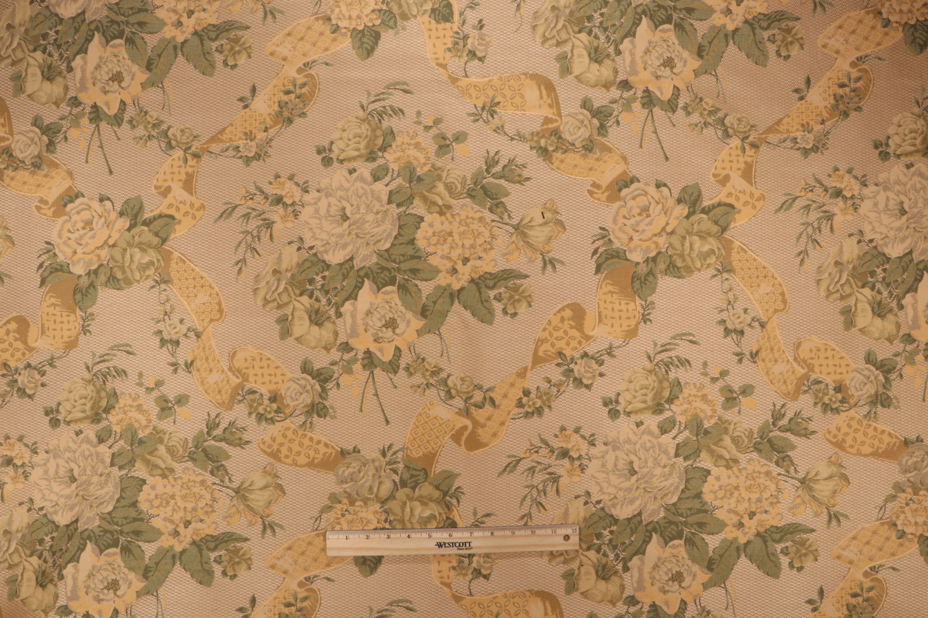 1.13 Yards Scalamandre Antlia Tapestry Upholstery Fabric in Beige