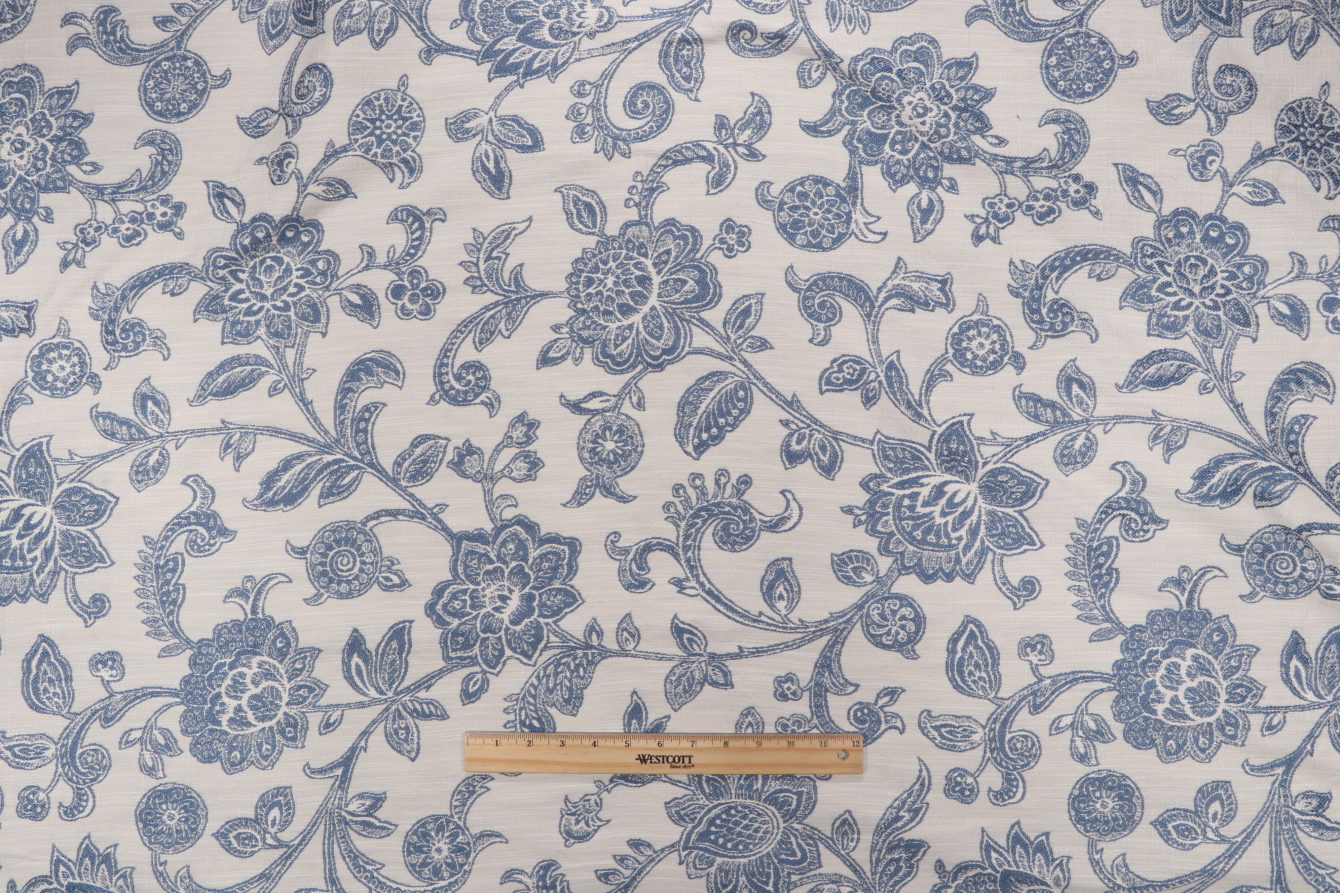 1.25 Yards Covington Courtney Woven Upholstery Fabric in 15-Chambray